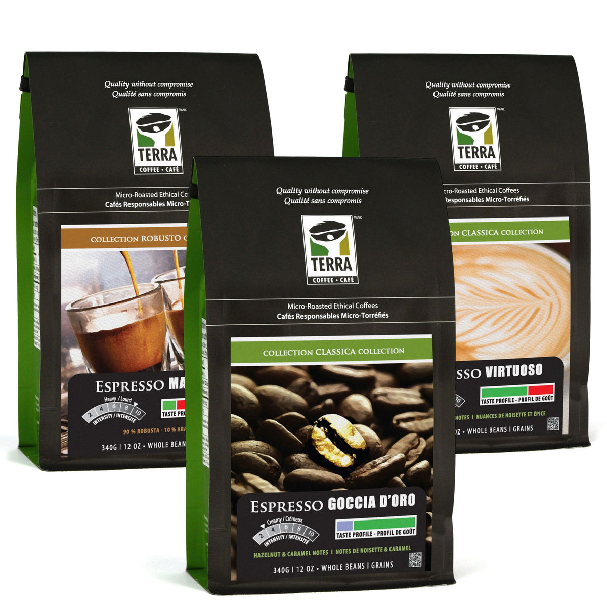 Roasted Coffee Discovery Pack │ Espressos │ Terra Coffee – Terra Café et Thé Ltée